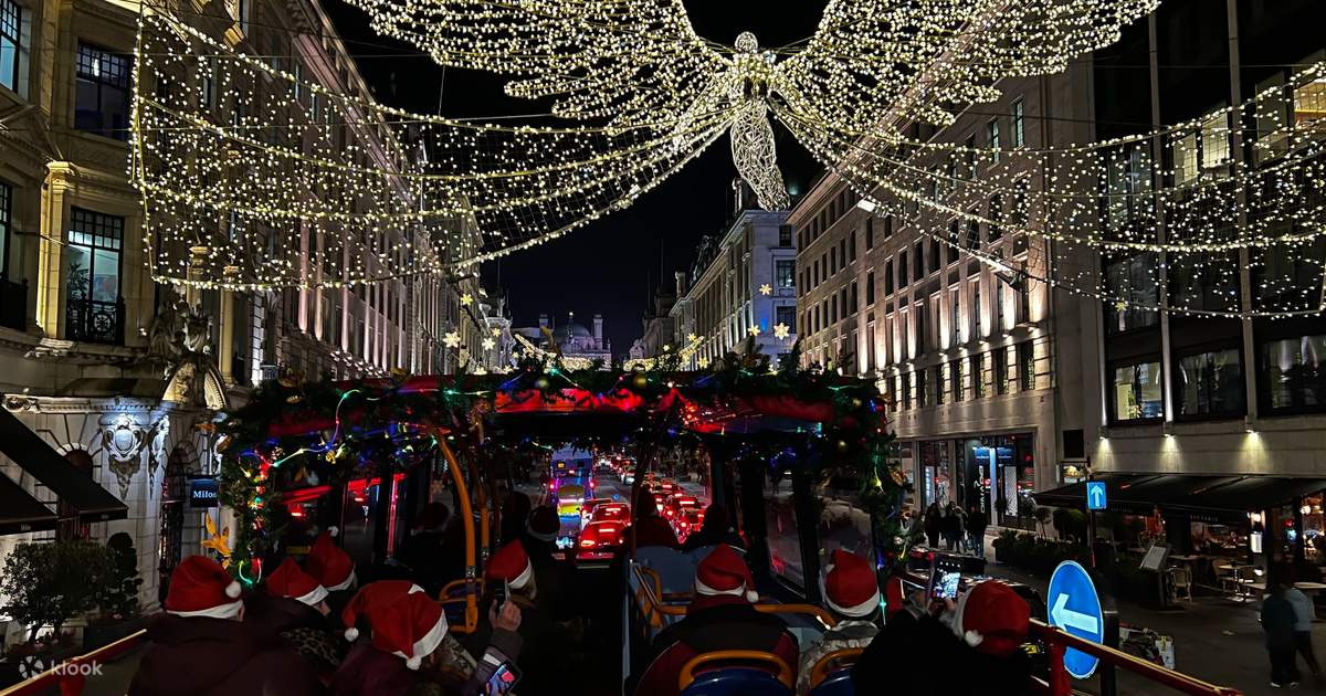 London Christmas lights bus by City Sightseeing - Klook United States