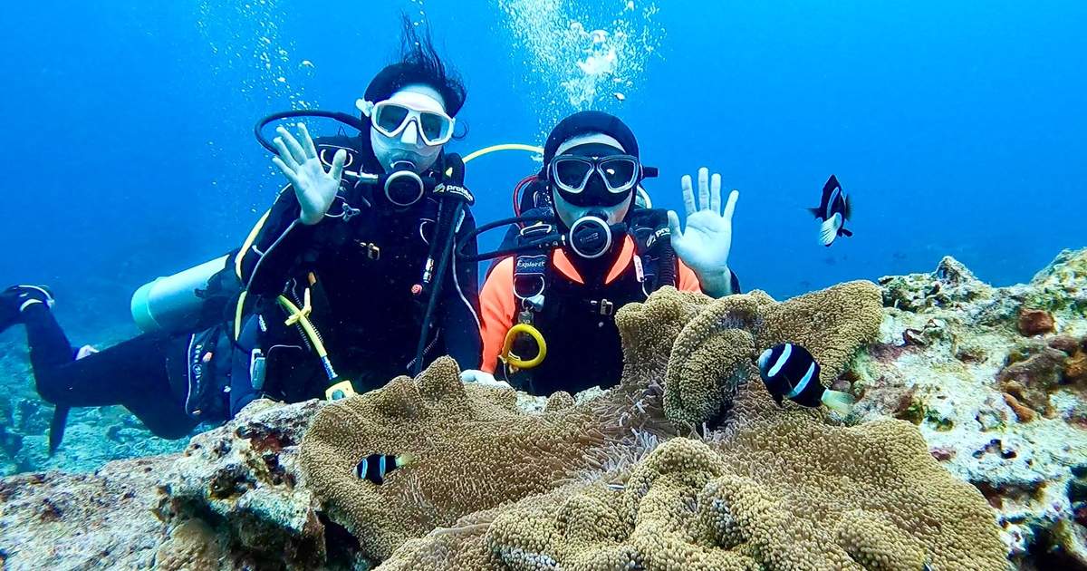 Xiaoliuqiu｜Scuba diving experience｜Qinglv Bubble Diving Resort Center ...