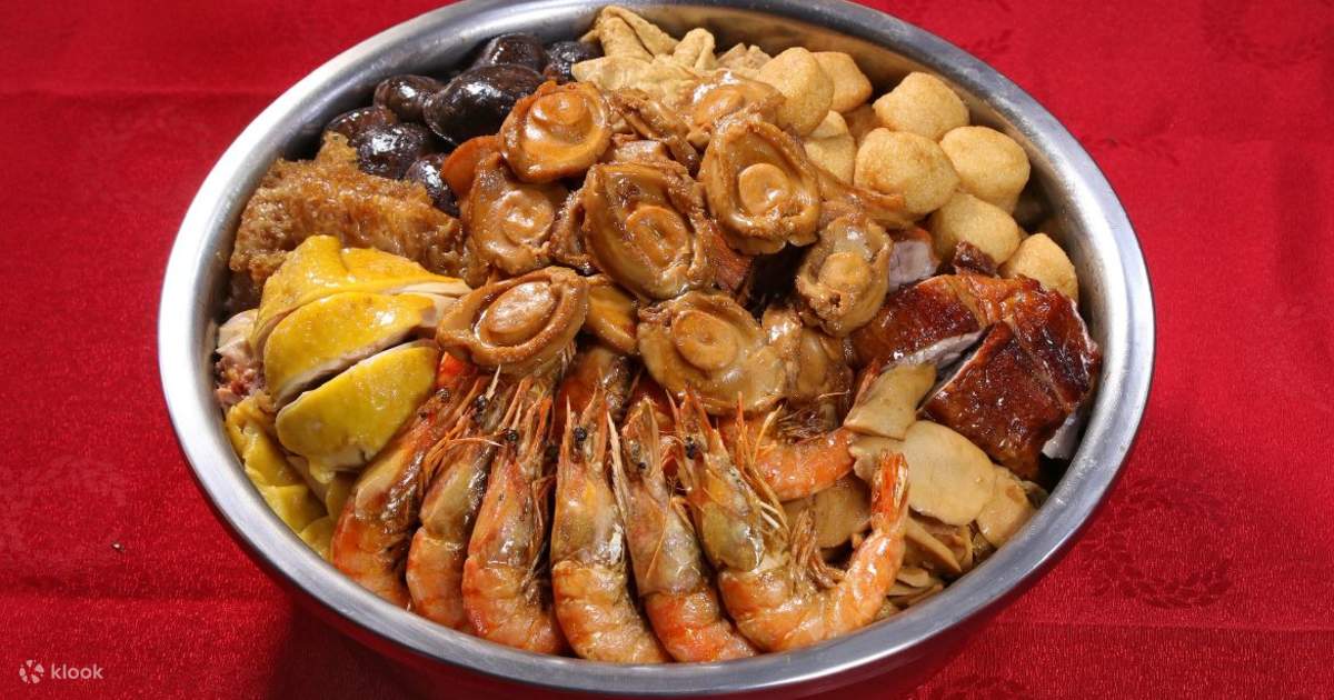 【Pengiriman Gratis】Klook x Four Season Pun Choi｜Spesial Abalone, Fish ...