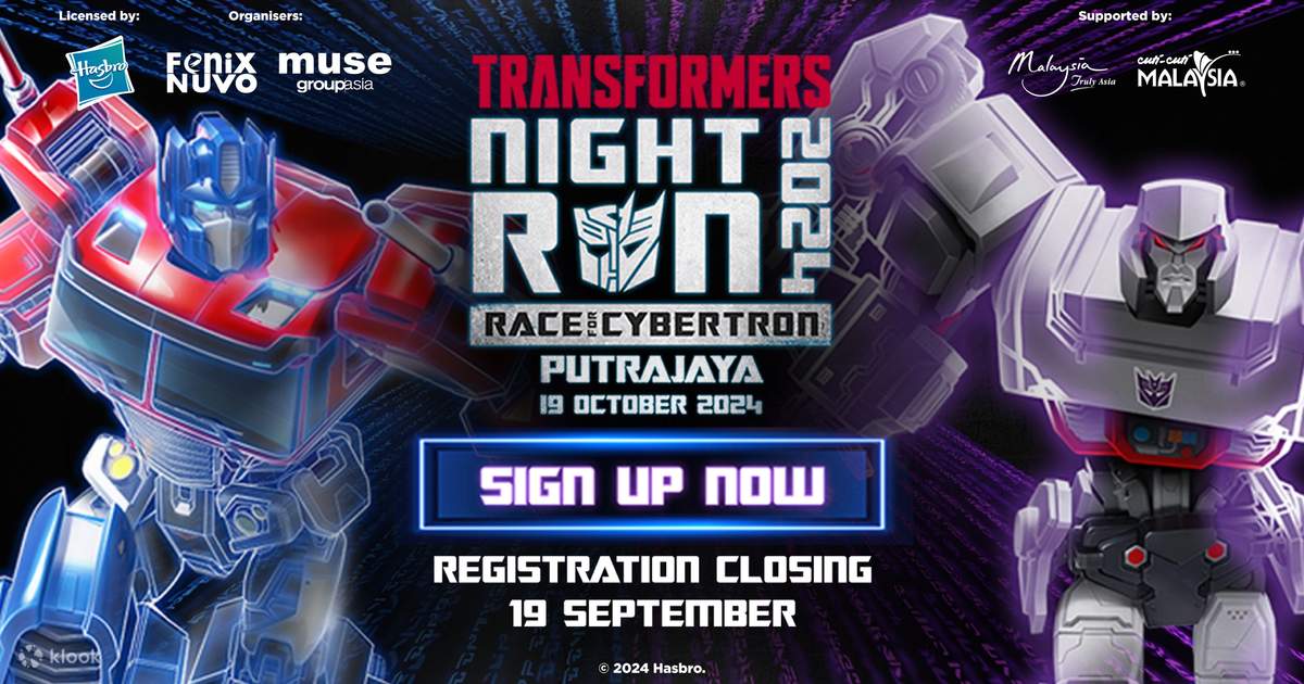 Transformers Night Run 2024 in Putrajaya - Klook Malaysia