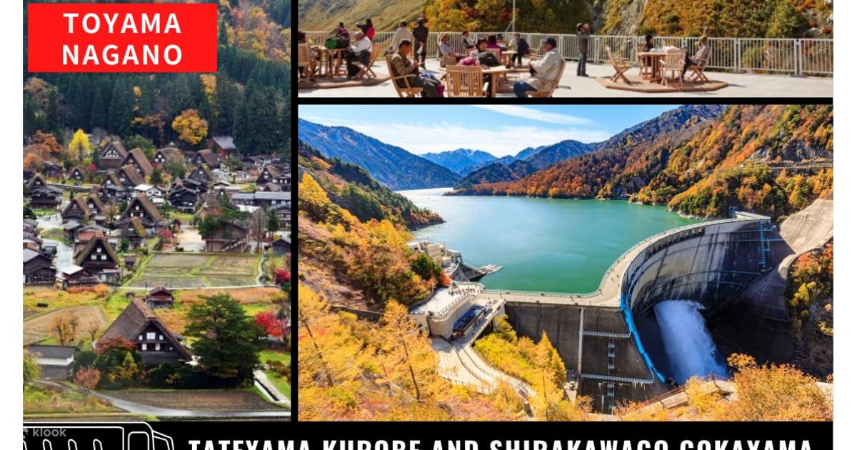 Rute Pegunungan Alpen Tateyama Kurobe 2 Hari dan Tur Bus Shirakawago ...