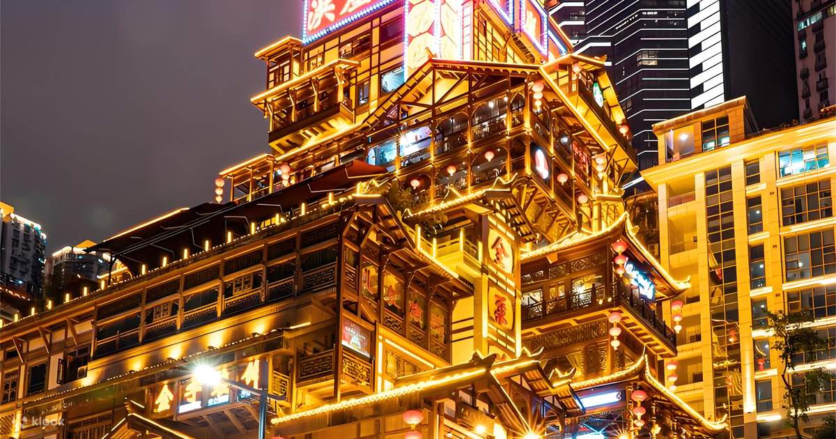 Chongqing Private Guided Night Tour Jambatan Sungai Yangtze Gua Hongya ...
