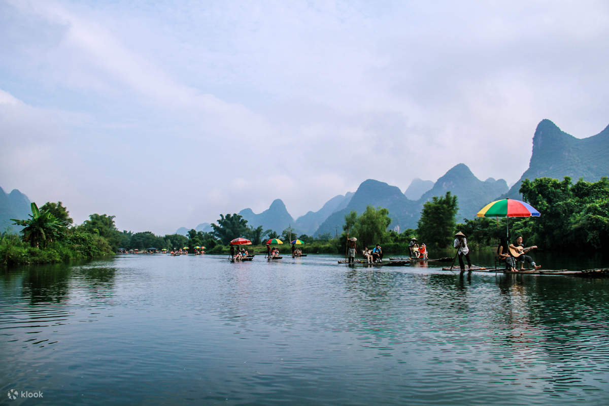 Guilin Yangshuo + Xiangong Mountain + Sunrise Coffee + Yulong River ...