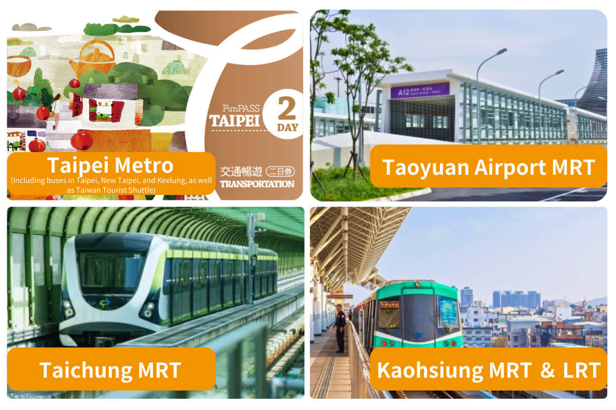 [Taiwan PASS] 3-in-1 version - High Speed Rail + MRT + Haoxing Shuttle Bus - Klook Philippines