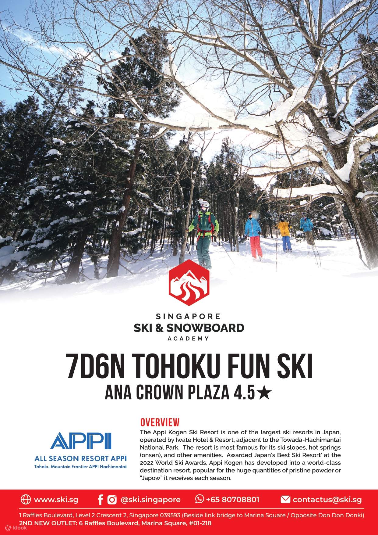 7D6N Tohoku Fun Ski/Snowboard at Appi Kogen Ski Resort (Land) - Klook ...