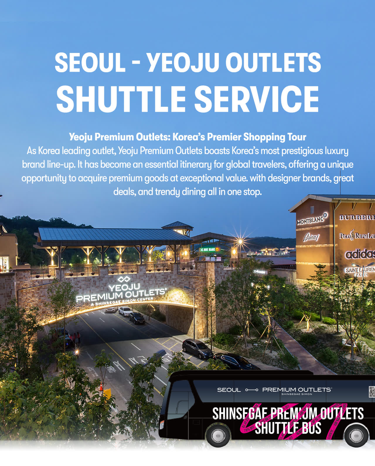 Yeoju Premium Outlets Shuttle Bus from Seoul - Klook