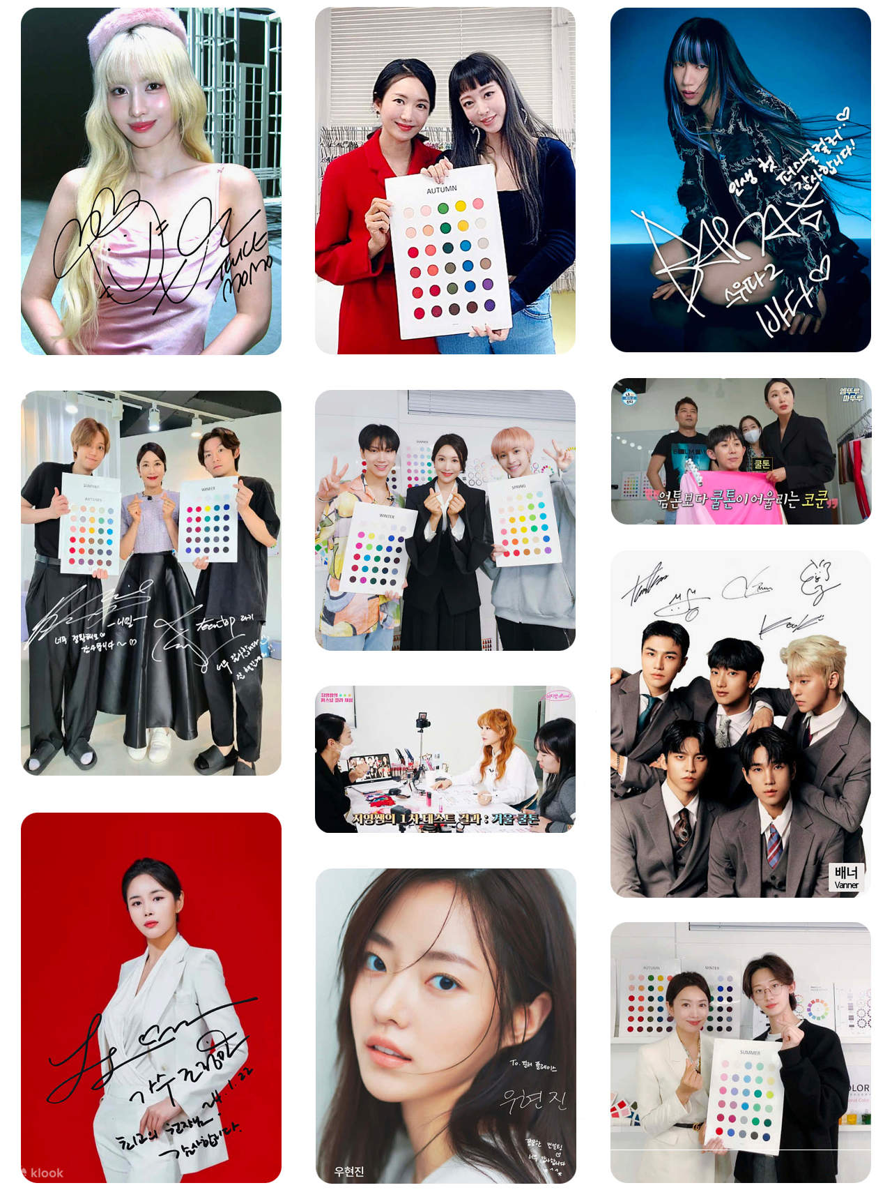 K-pop Celebrity Color Analysis by Color Place - Gangnam, Seoul - Klook ...