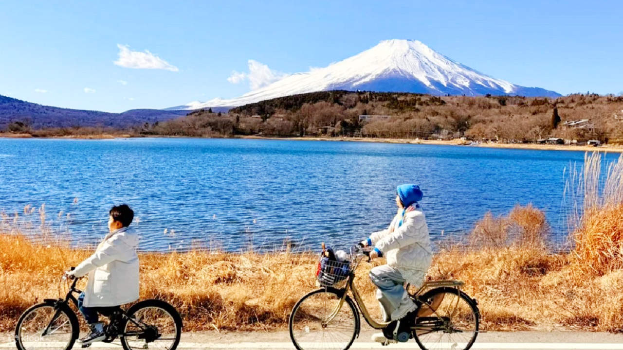 Mount Fuji Lake Yamanaka KABA Amphibious Bus/Swan Boat & Hirano Beach ...