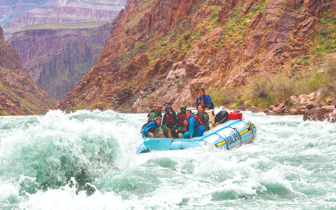 Whitewater rafting with helicopter transfer at Grand Canyon West ...