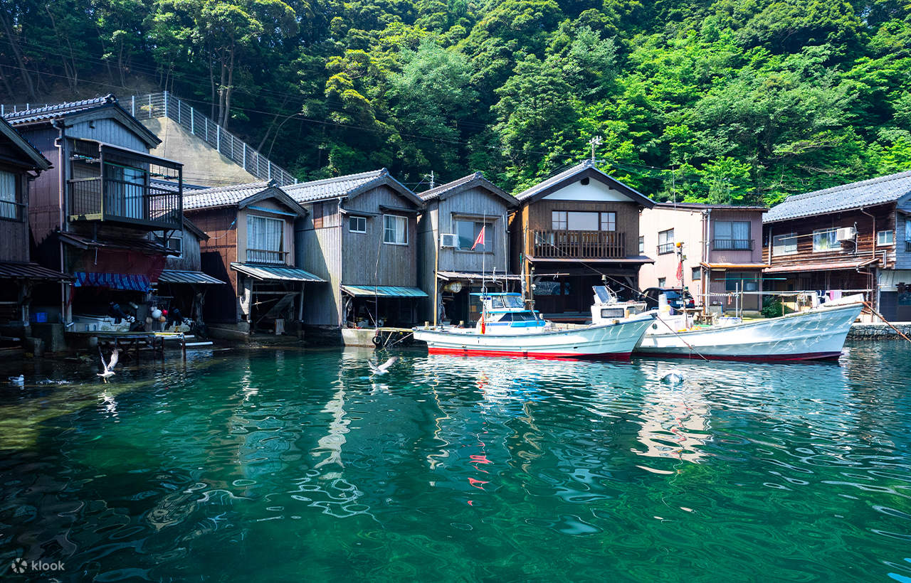 Sea of Kyoto & Amanohashidate View Land & Chion-ji Temple/Monju-do Hall & Ine Funaya (Boat ...