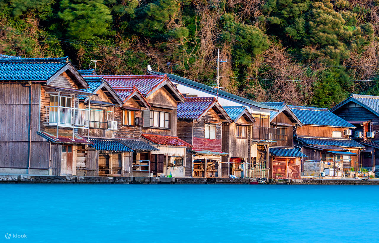 Sea of Kyoto & Amanohashidate View Land & Chion-ji Temple/Monju-do Hall & Ine Funaya (Boat ...