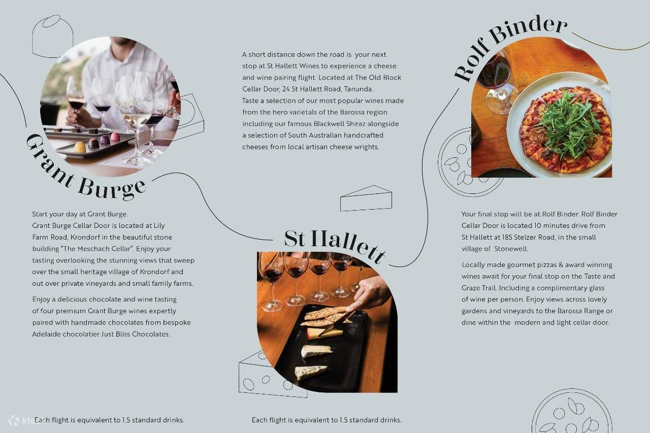 St Hallet Wines Barossa Food and Wine Trail Grazing Experience - Klook