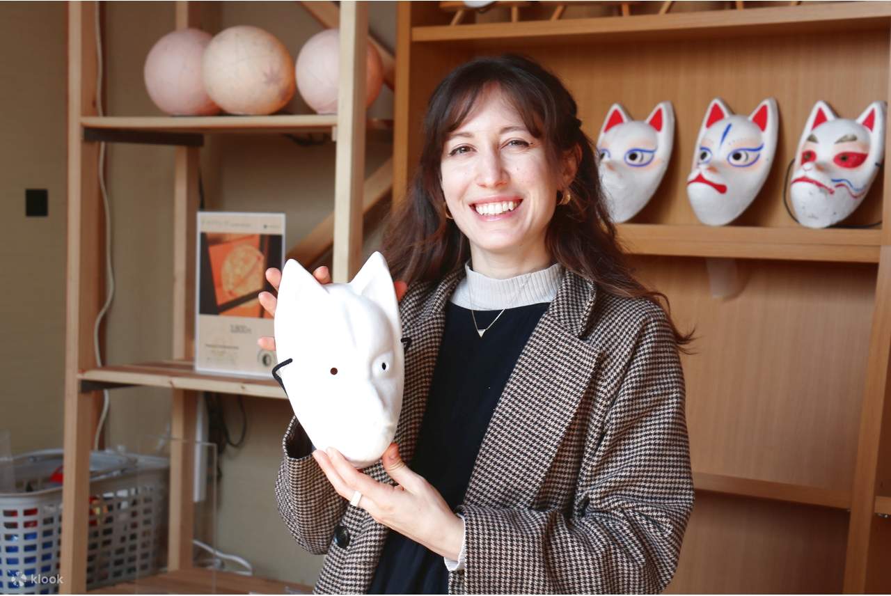 Mask Painting Experience at Kitsune no Yomeiri Yashiki (Fox Wedding ...