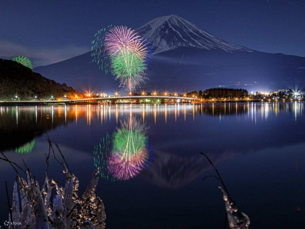 Mt. Fuji Hot Springs & Lake Kawaguchi Fireworks Festival Day Tour ...