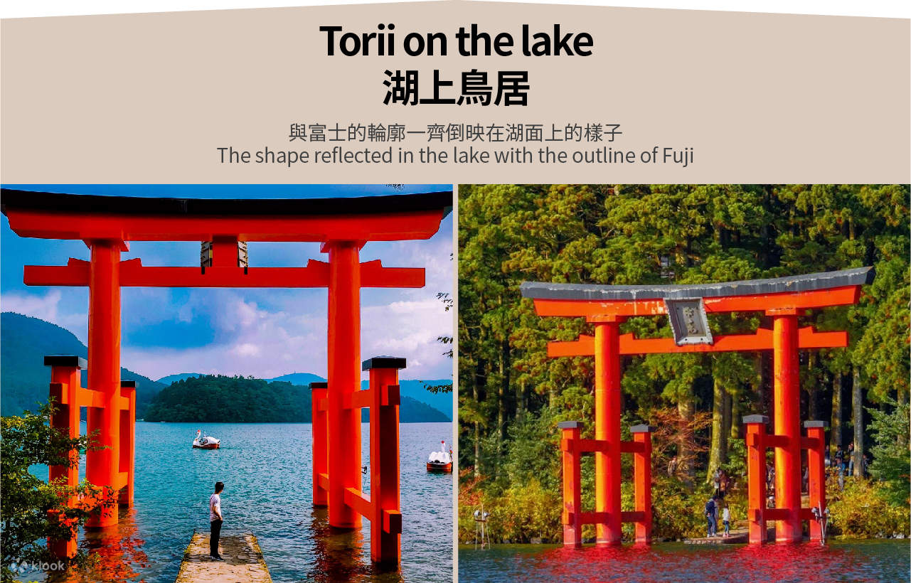 Hakone Shrine & Lake Ashi Maritime Torii & Hakone Pirate Ship & Owakudani & Lake Yamanaka Fuji ...