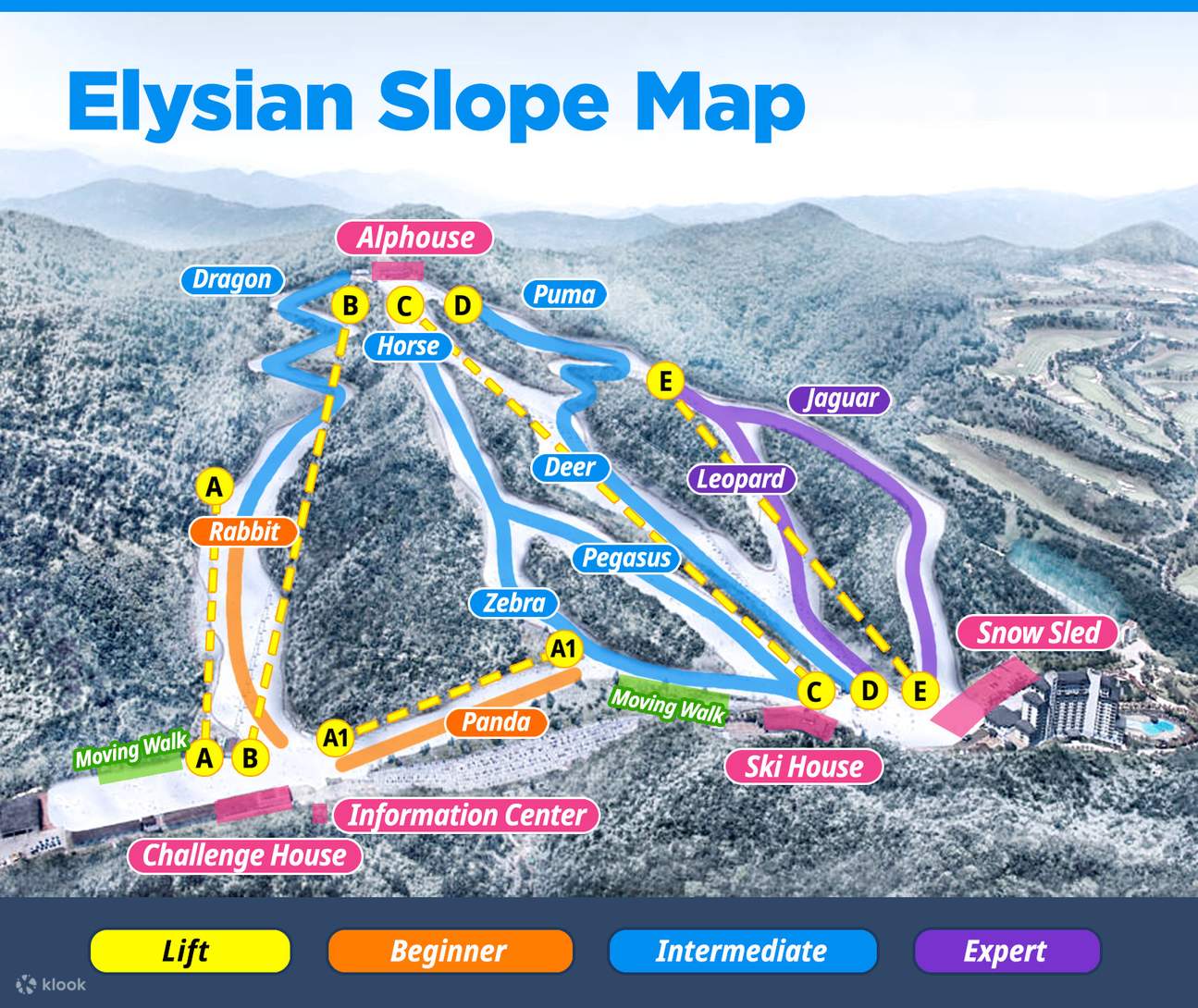 Elysian Ski Resort + Eobi Ice Valley One Day Tour - Klook Việt Nam