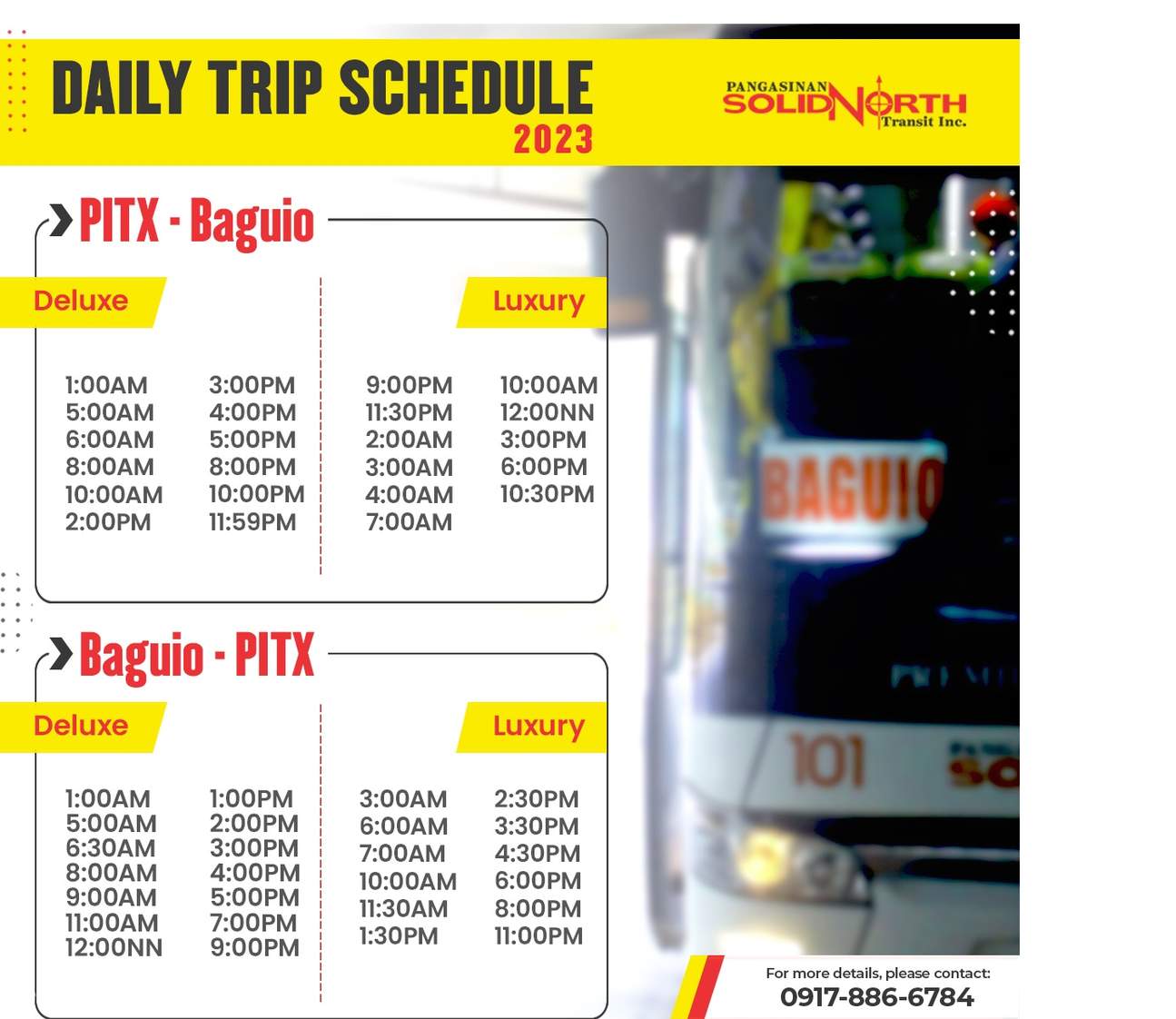 Metro Manila to Baguio Bus Ticket Reservation Schedule - Klook Singapore
