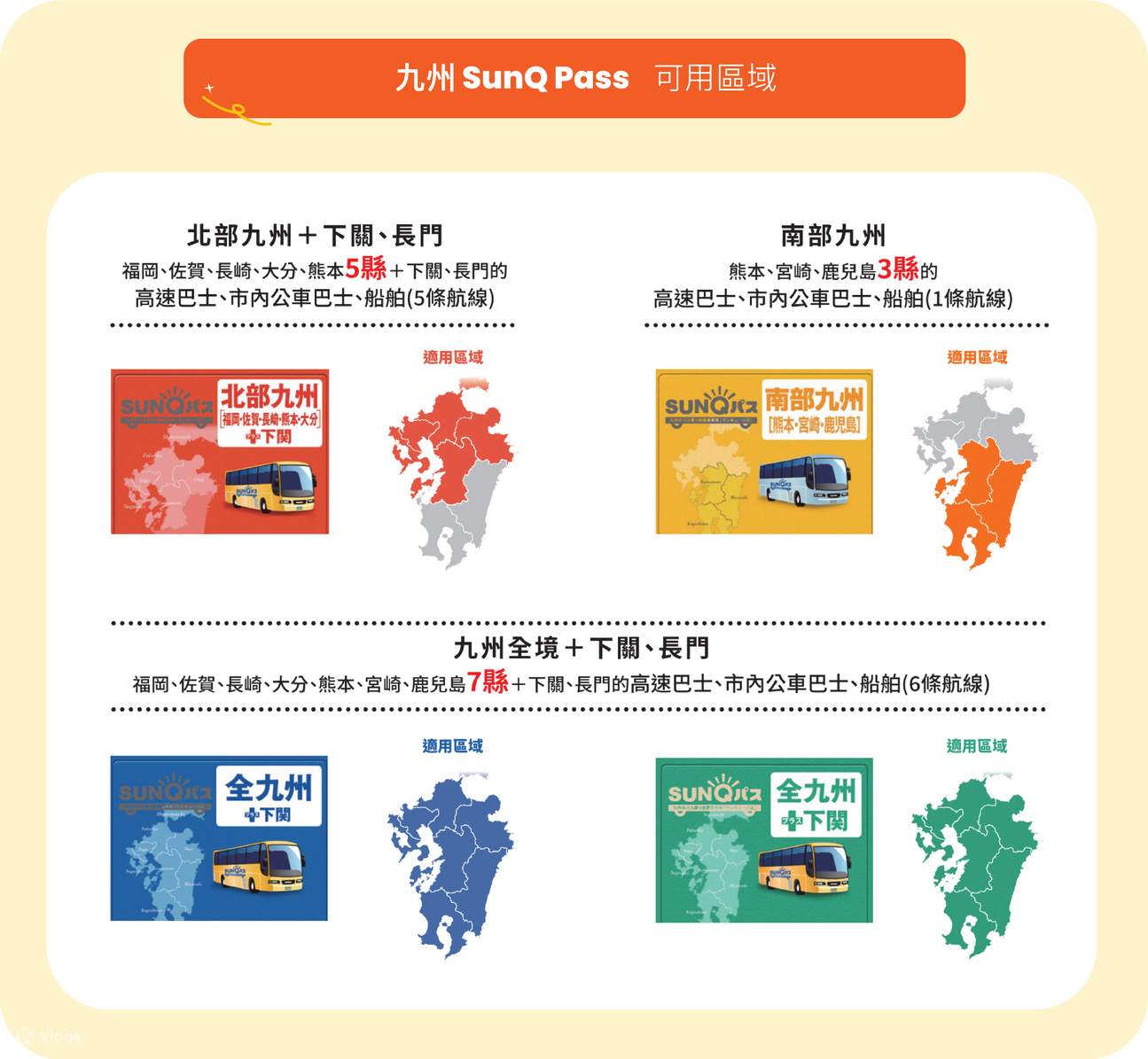 九州SunQ Pass - Klook香港