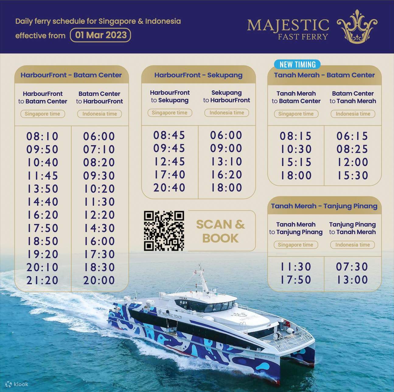 Batam - Singapore Ferry by Majestic Fast - Klook Singapore