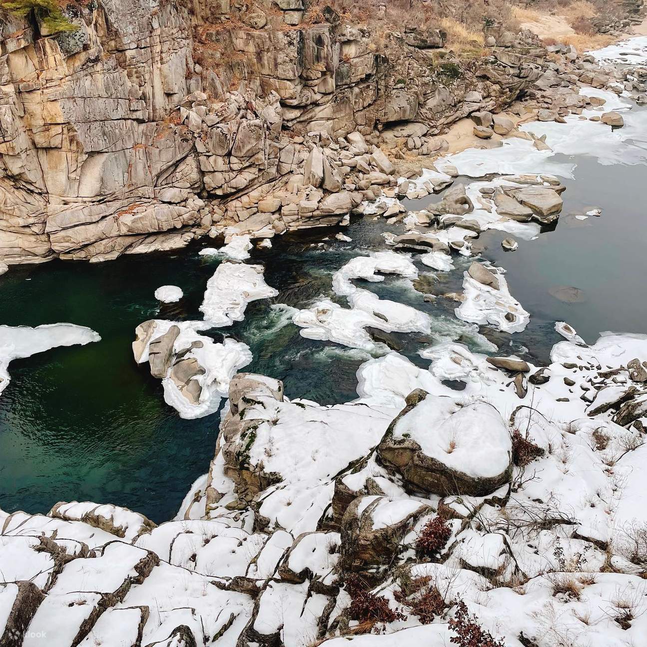 Frozen Journey at Hantan Ice Canyon and the Snow-Covered Duck Sled ...
