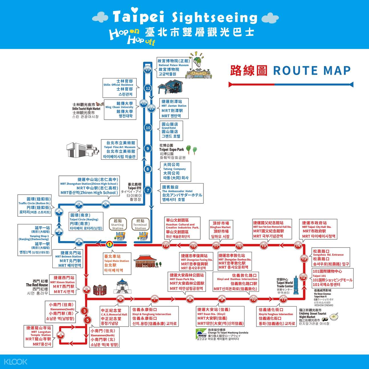 台北雙層觀光巴士之旅 Klook客路 台灣