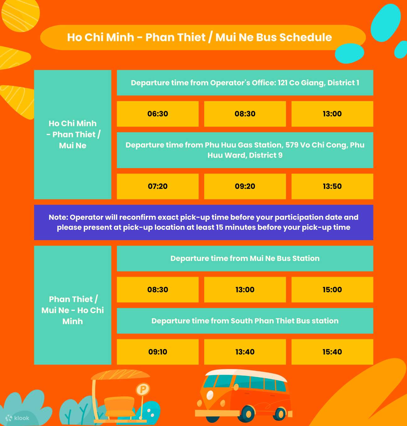 Ho Chi Minh - Phan Thiet/Mui Ne Bus By MexBus - Klook United States