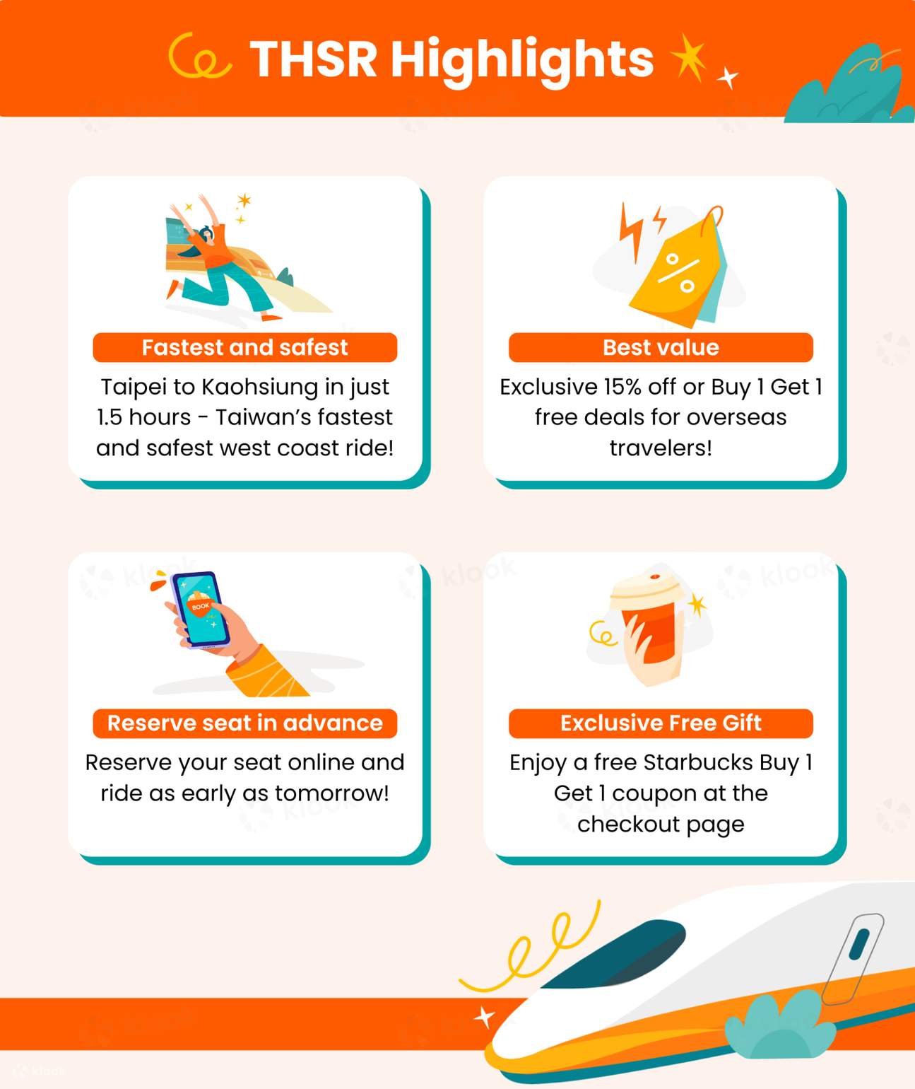 Taiwan High Speed Rail Ticket - Klook Singapore