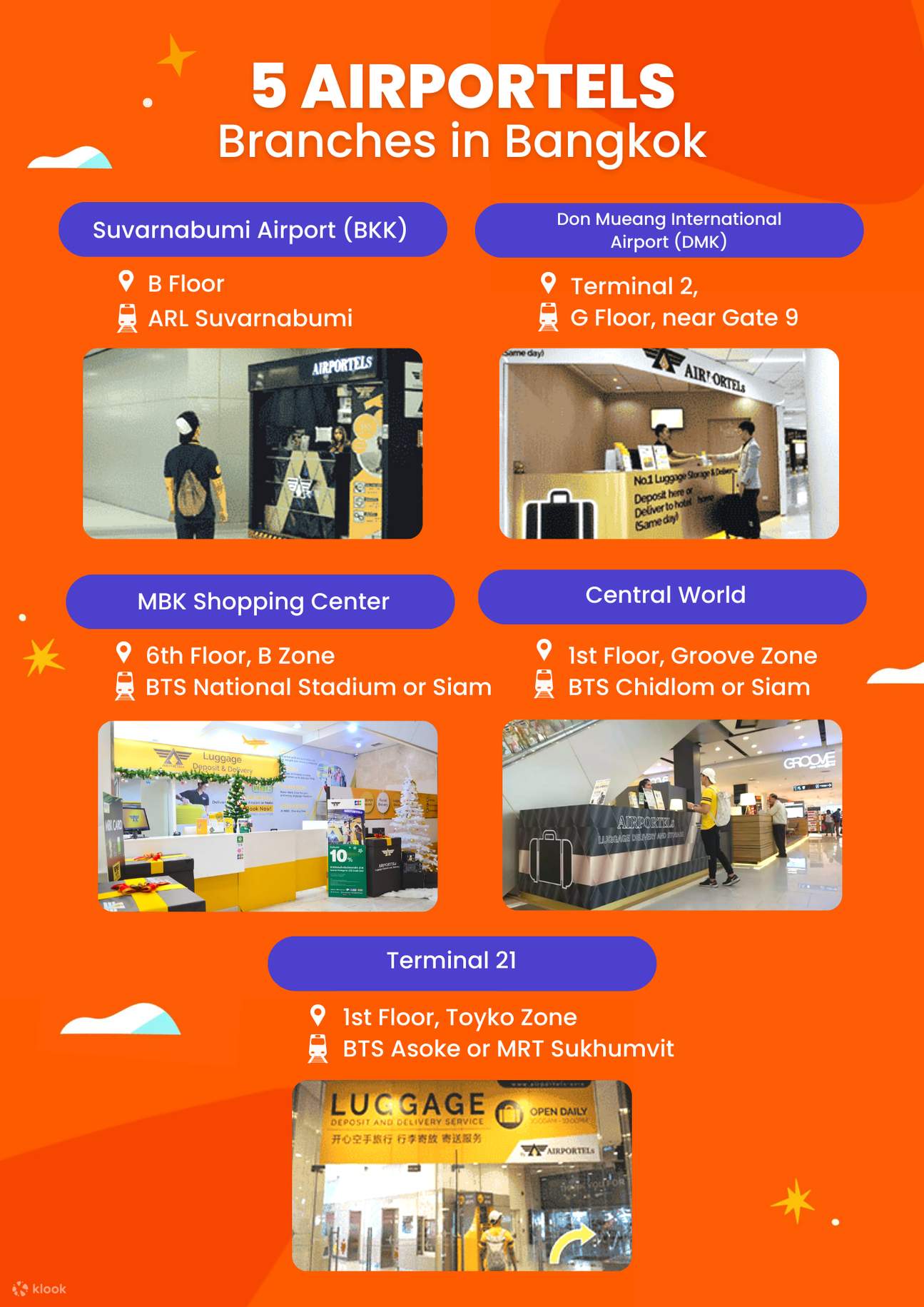 手荷物預かりサービスの予約（バンコク / AIRPORTELS提供） | Klook