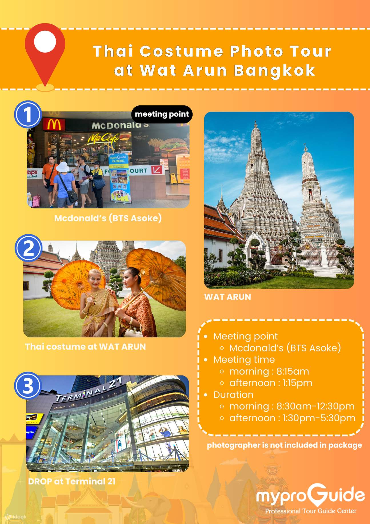 Join In Thai Costume Photo Tour At Wat Arun in Bangkok - Klook