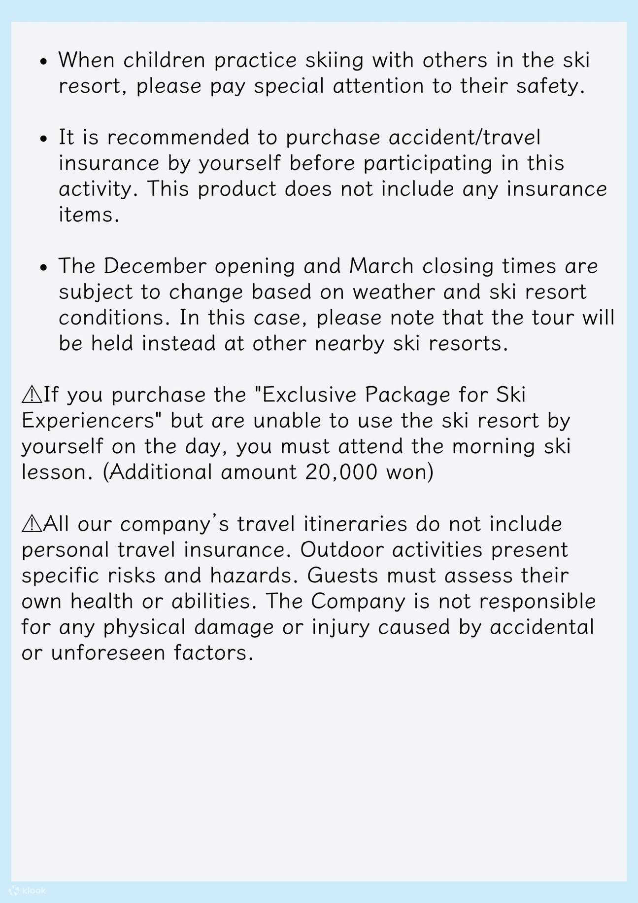 Jisan Forest Resort Ski Tour(Free Breakfast & Gloves) - Klook Singapore