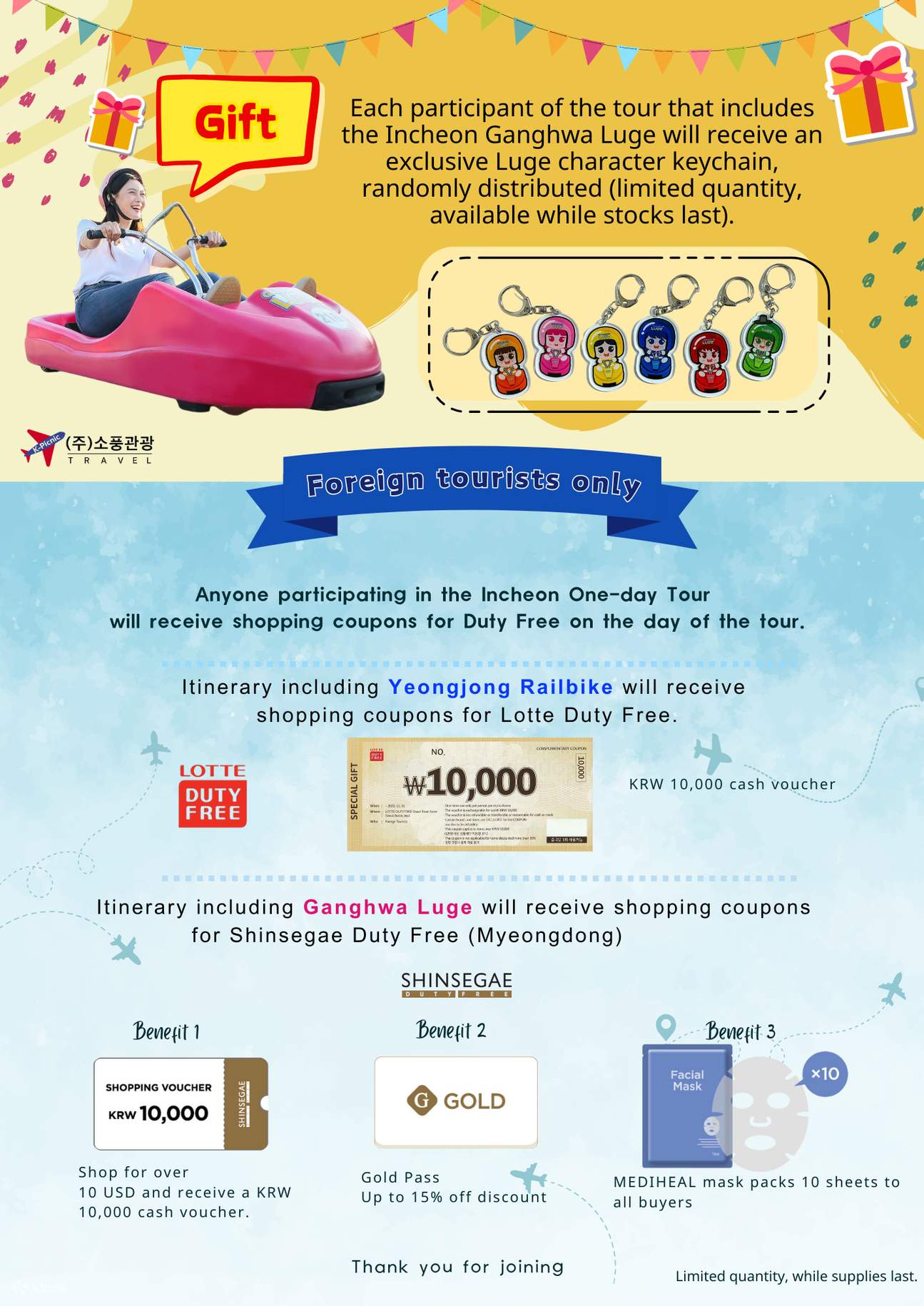 Incheon Day Tour from Seoul: Ganghwado Luge, Railbike, Seagull Ferry ...