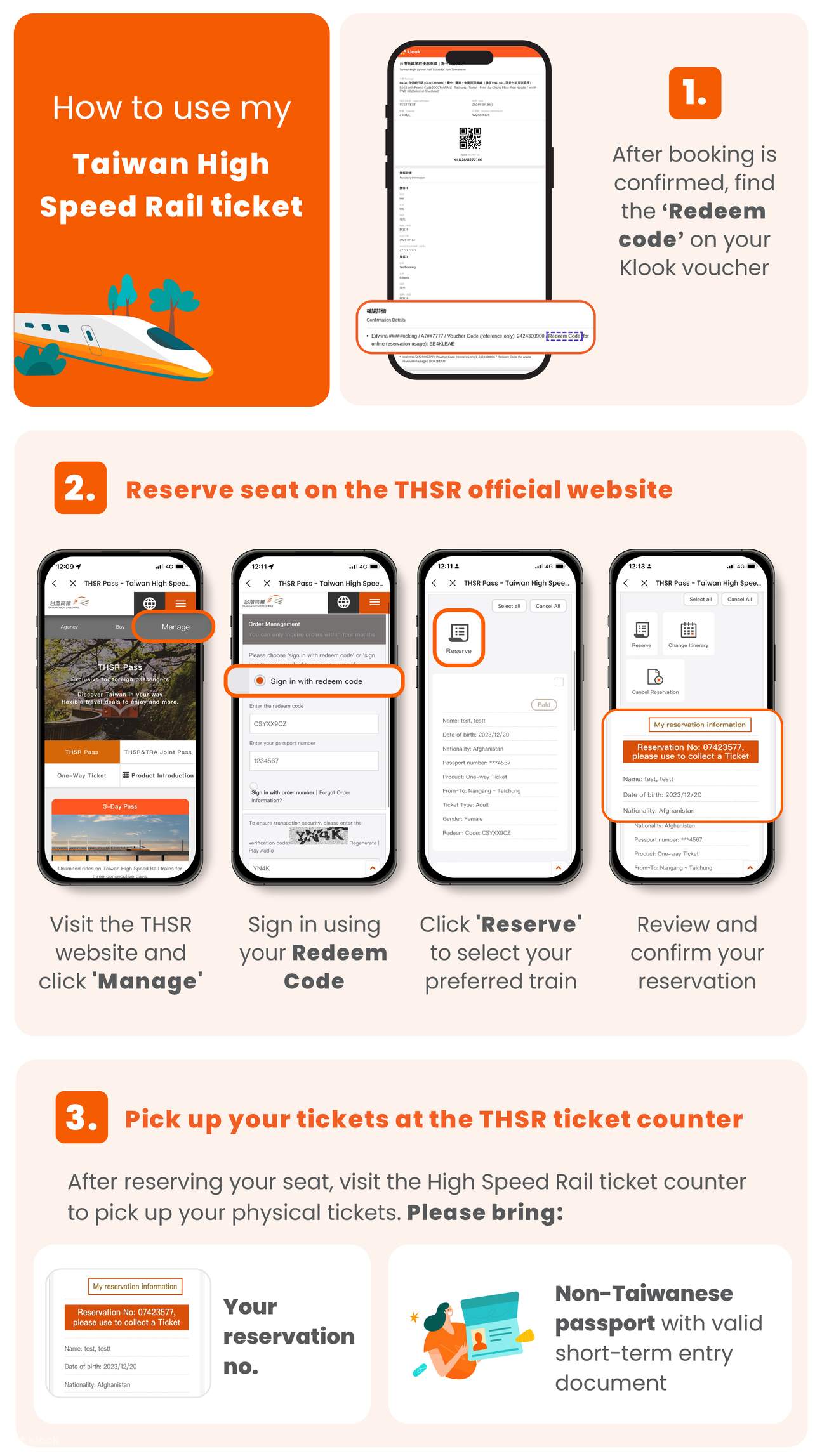 Taiwan High Speed Rail Ticket for non-Taiwanese - Klook India