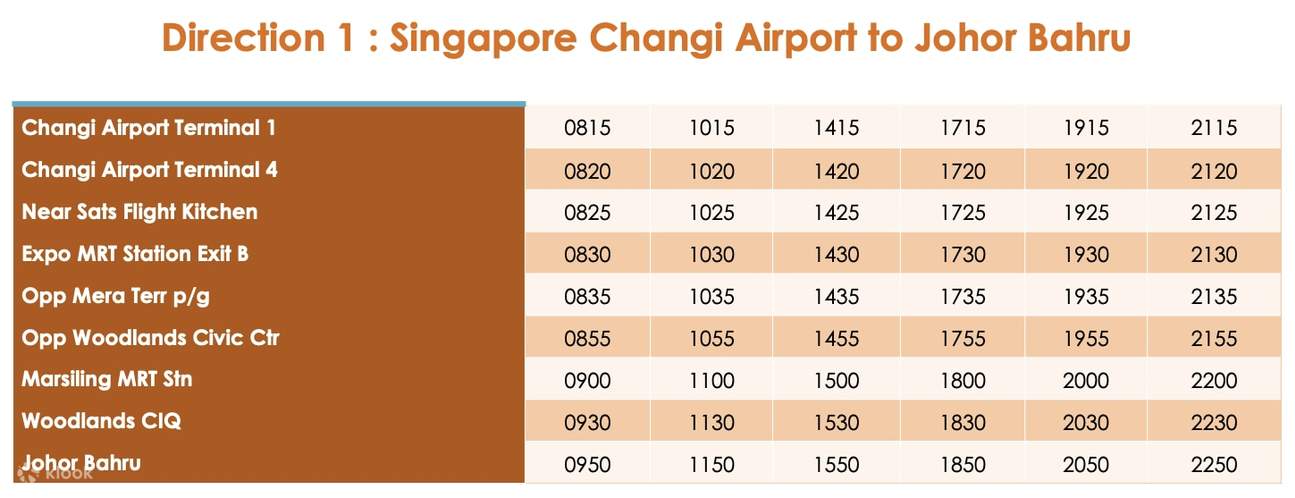 Singapore - Johor Bahru Malaysia Bus - Klook India