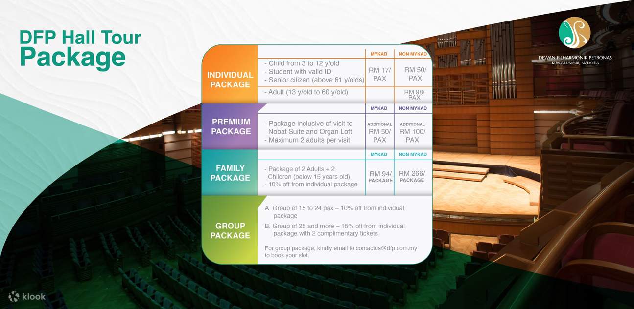 Dewan Filharmonik PETRONAS Hall Tour Ticket - Klook Malaysia