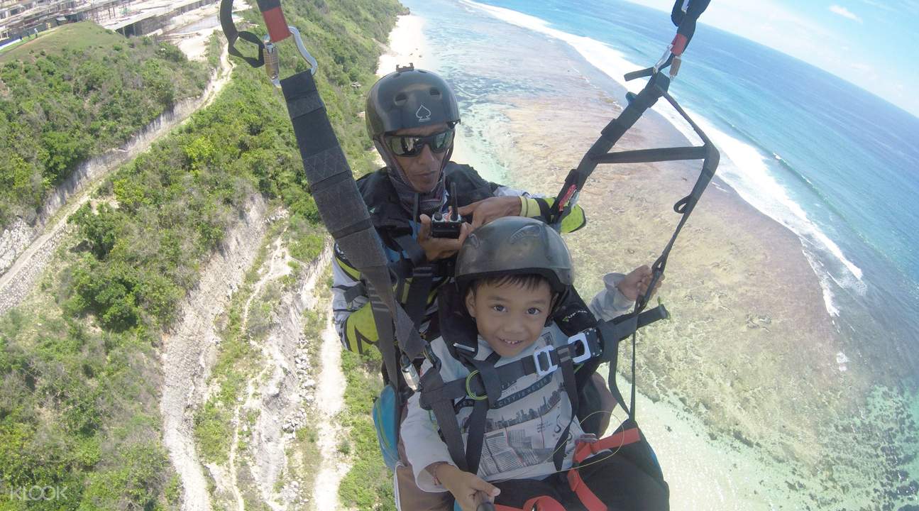 Paragliding Adventure at Timbis Beach, Bali, Indonesia