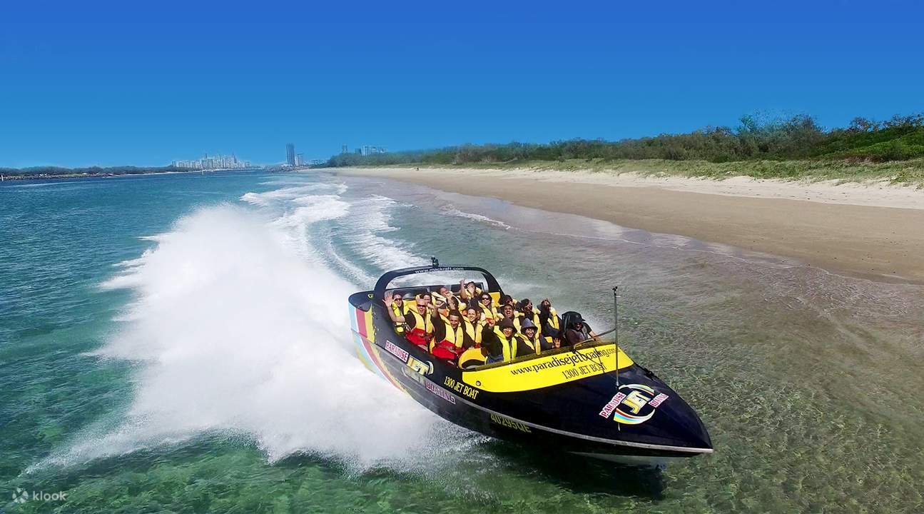 Jet Boat Premium Broadwater Adventure Ride in Main Beach - Klook Singapore