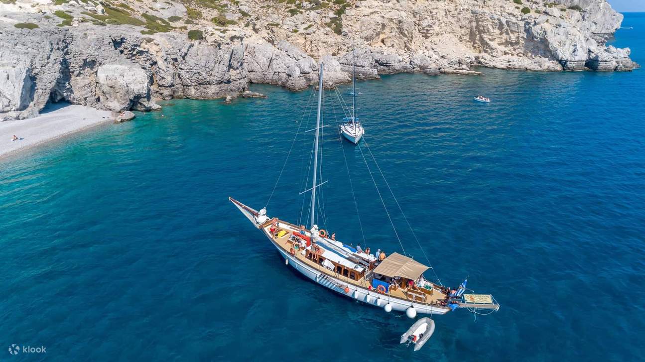 Anthony Quinn's Bay, Traganou Caves, and Kallithea Bay Sailing ...