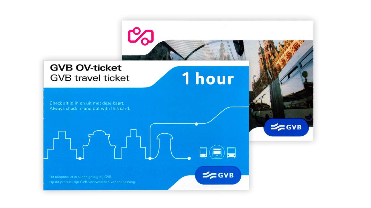 Amsterdam GVB 1-Hour Public Transportation Pass