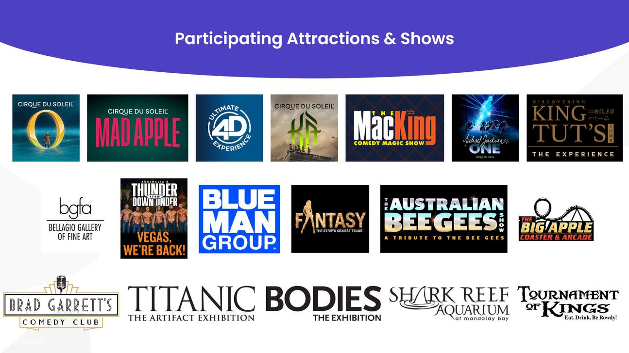 Las Vegas Attractions & Shows Pass - Klook United States