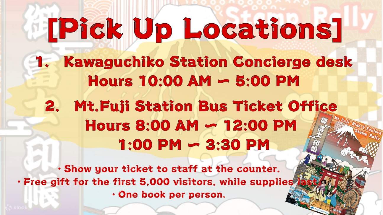 Stamp Rally with Goshuin-style Booklet - Explore Mt. Fuji with Ride ...