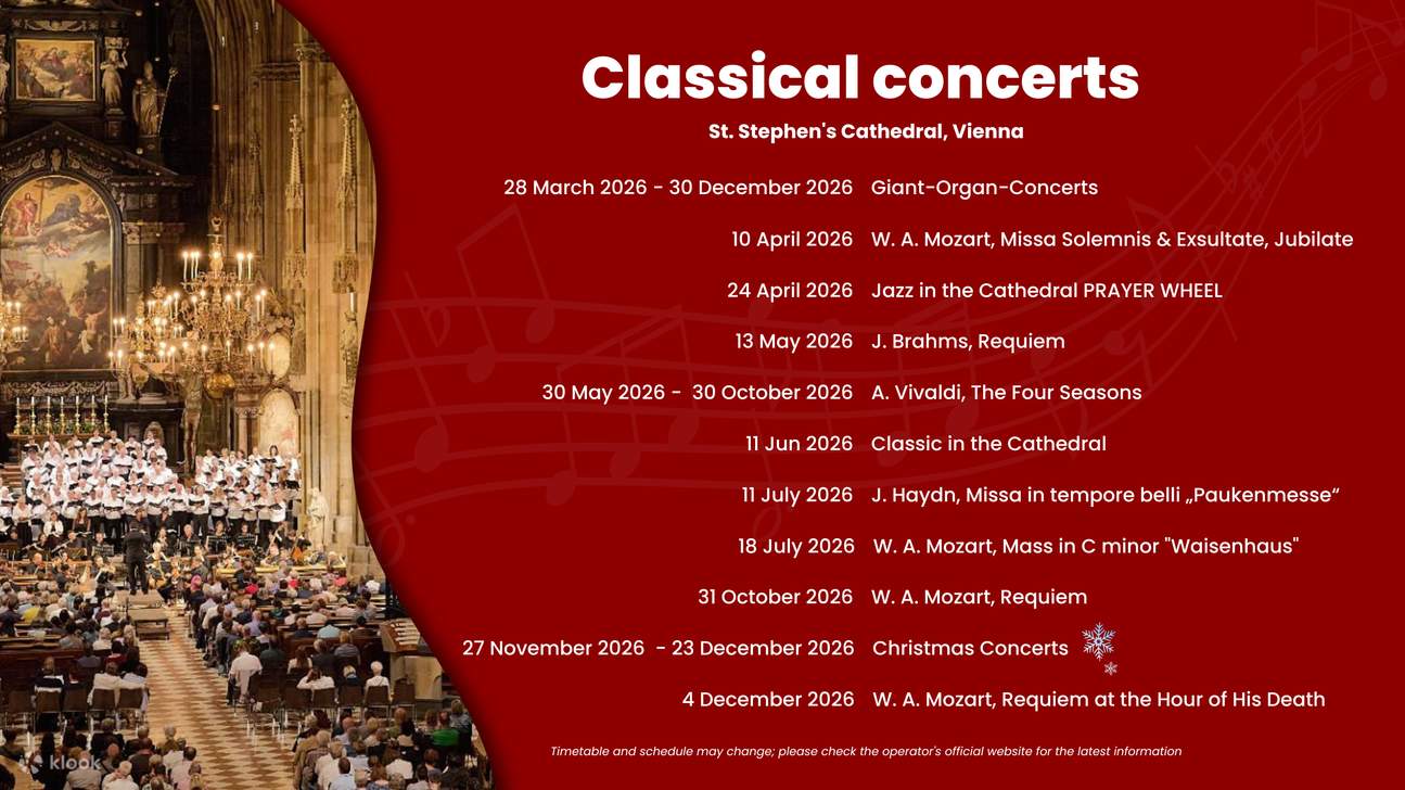 Classical concerts at St. Stephen's Cathedral in Vienna - Klook India