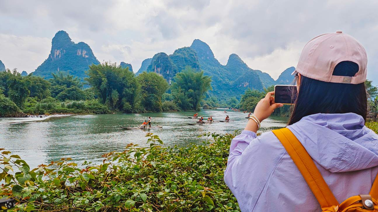 Guilin Li River Xingping Bamboo Rafting, Xingping Ancient Town ...