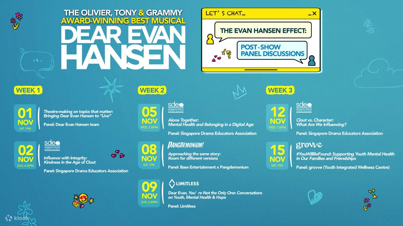 Dear Evan Hansen at The Sands Theatre - Klook Singapore