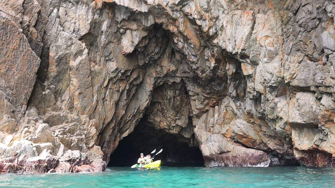 Hong Kong Tung Lung Island Kayak Tour to Explore the Unique Cave ...