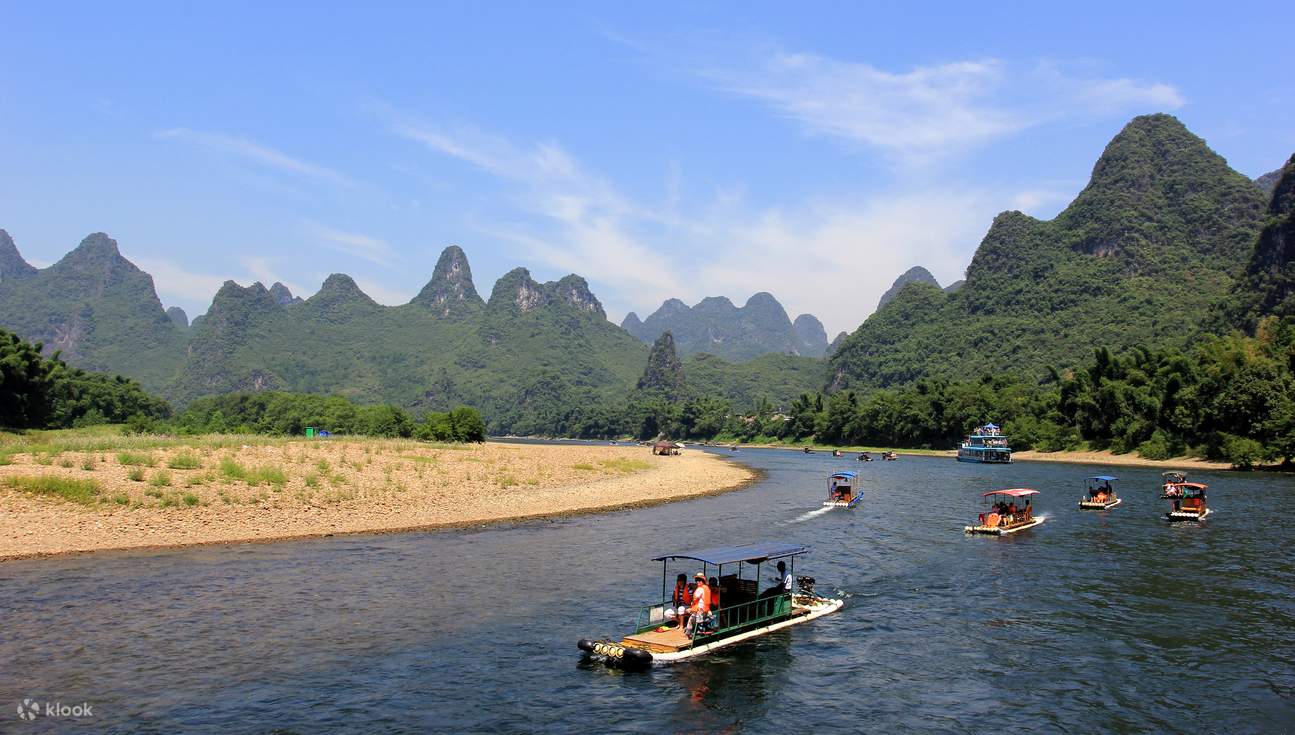 Pelayaran 3 bintang Sungai Guilin Li Sungai Yulong bersiar-siar ...