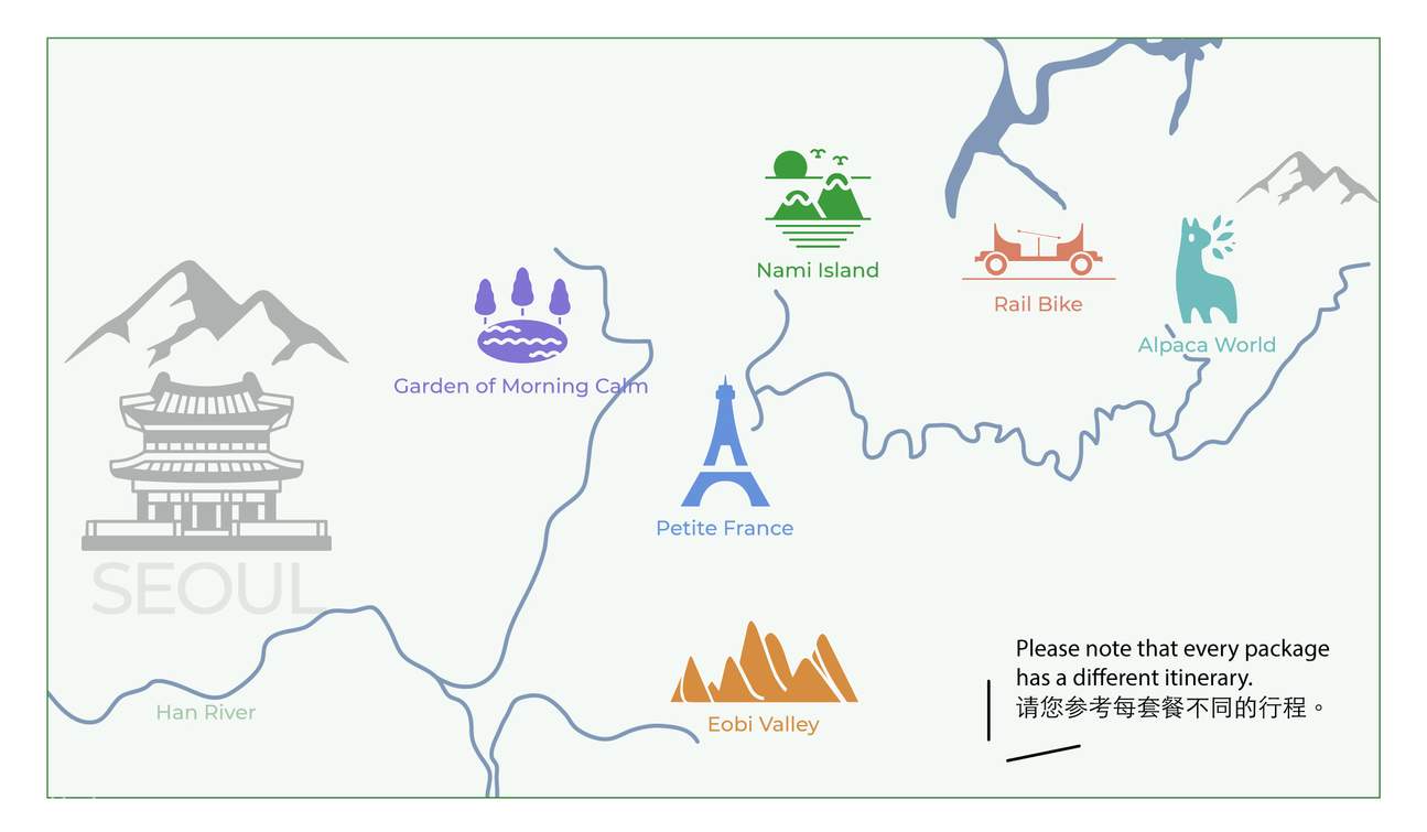 Eobi Ice Valley & Nami & Morning Calm & Railbike & Petite France - Klook