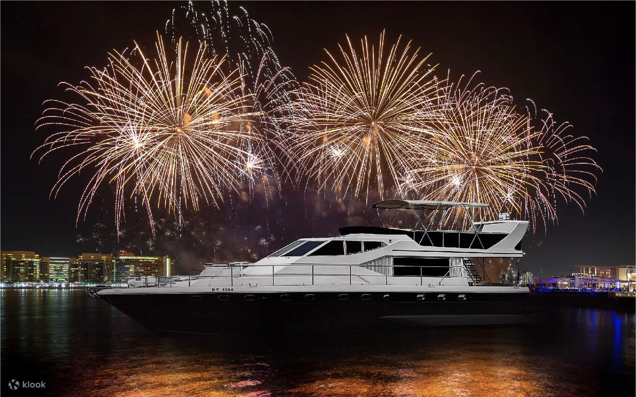 New Years Eve Luxury Yacht Fireworks & BBQ Cruise Dubai - Klook