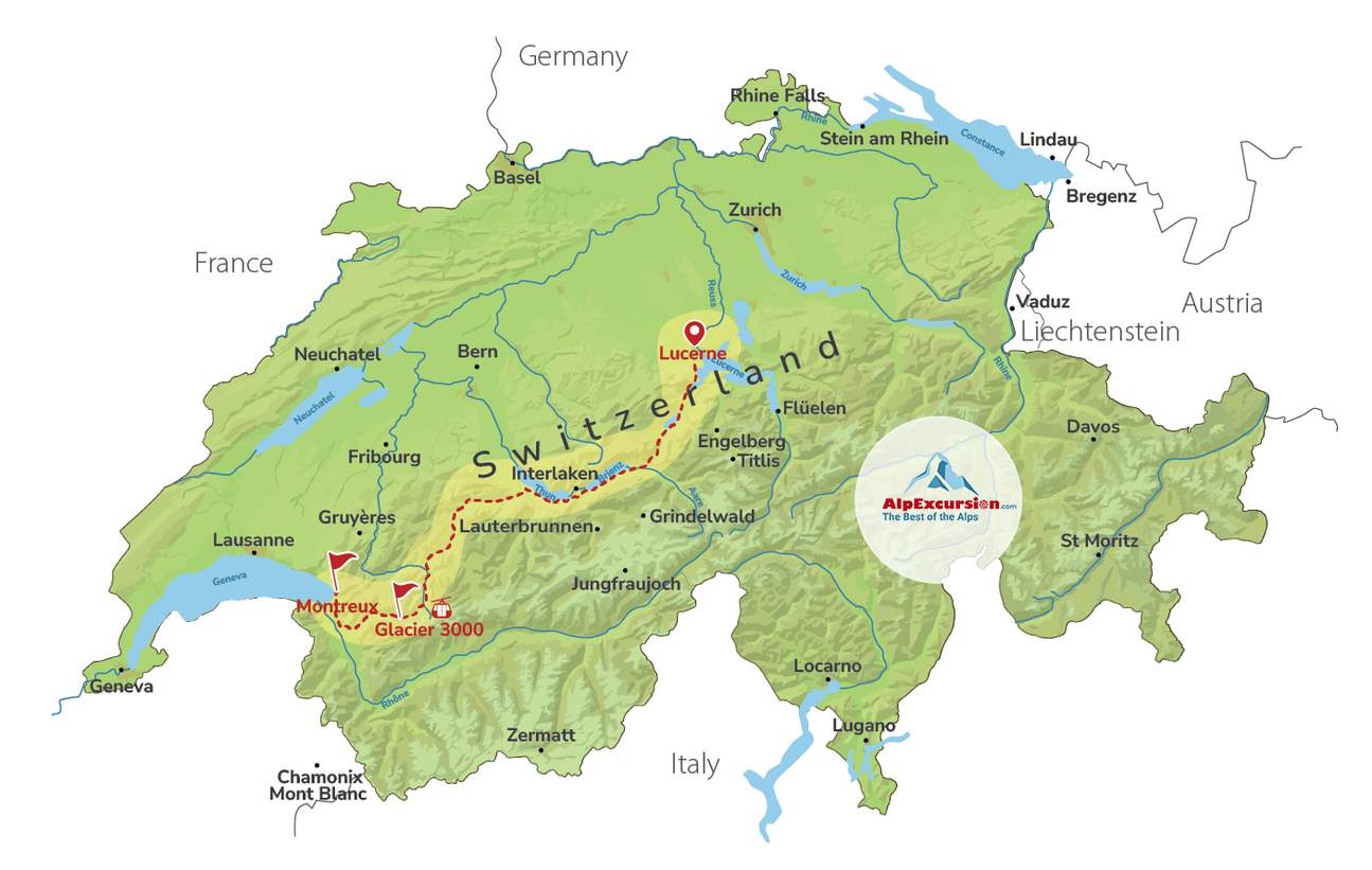Glacier 3000 & Montreux Private Tour from Geneva, Bern or Lucerne - Klook