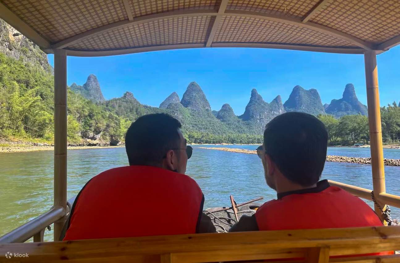 Guilin Yangshuo Li River Bamboo Raft, Yulong River Bamboo Raft, Ruyi Peak, Xianggong Mountain ...