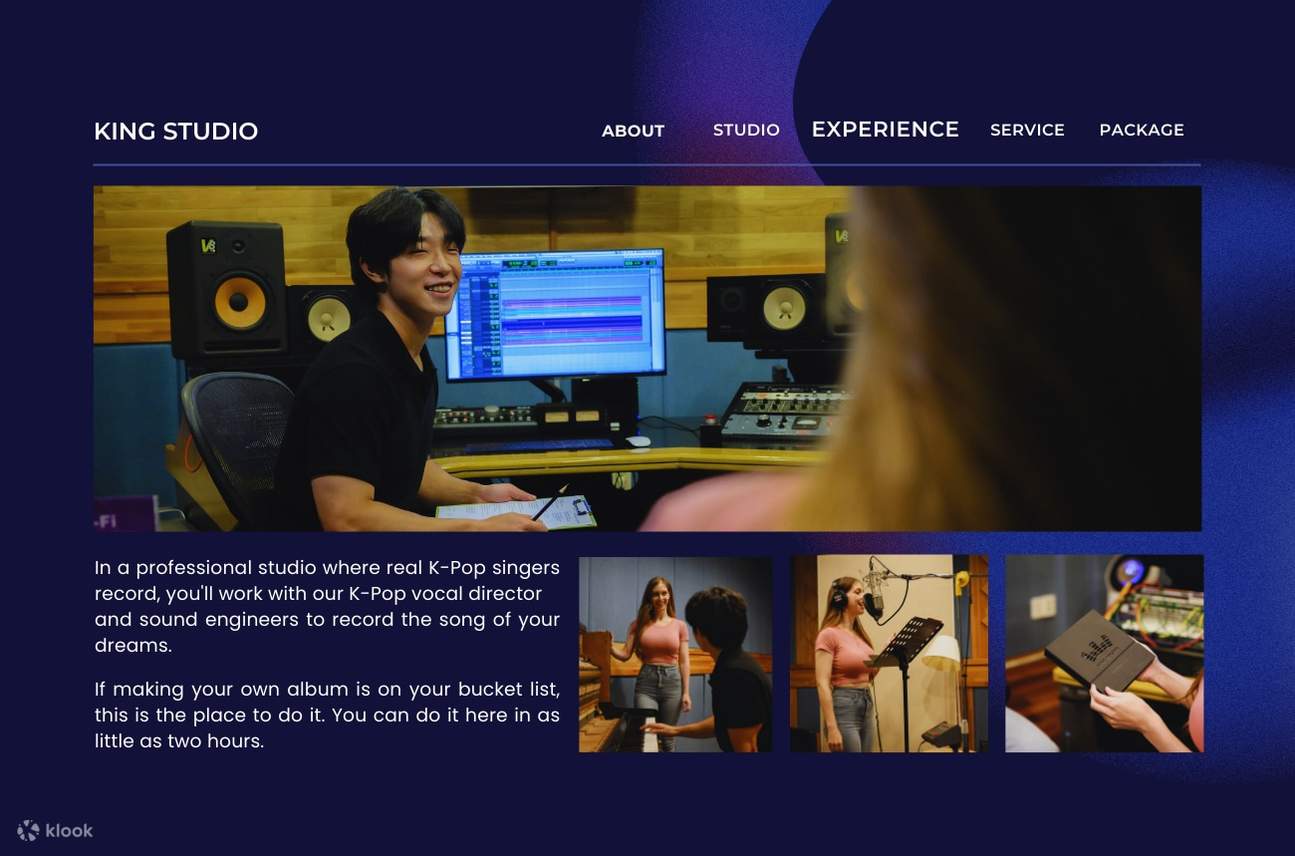 K-Pop Recording Experience at KING STUDIO on a trip to Korea - Klook ...